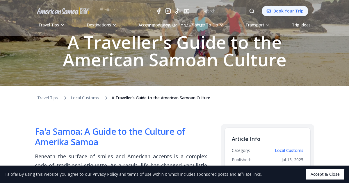 A Traveller's Guide to the American Samoan Culture | American Samoa ...