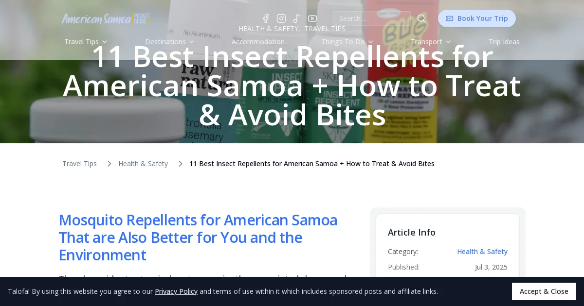 12 Best Insect Repellents for American Samoa [2026] | American Samoa ...