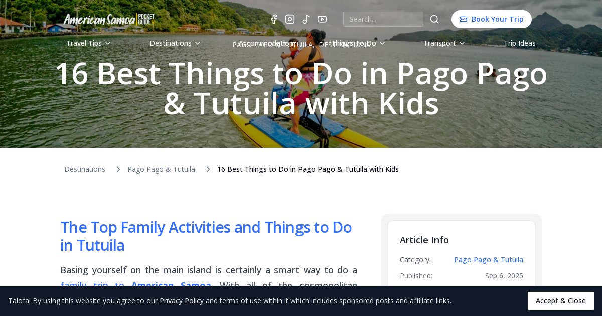 10 Best Things to Do in Pago Pago & Tutuila with Kids | American Samoa ...