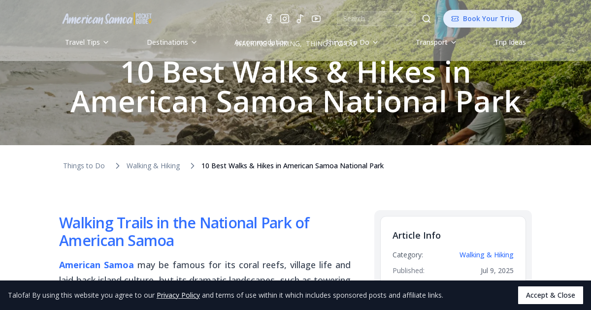 10 Best Walks & Hikes in American Samoa National Park | American Samoa ...