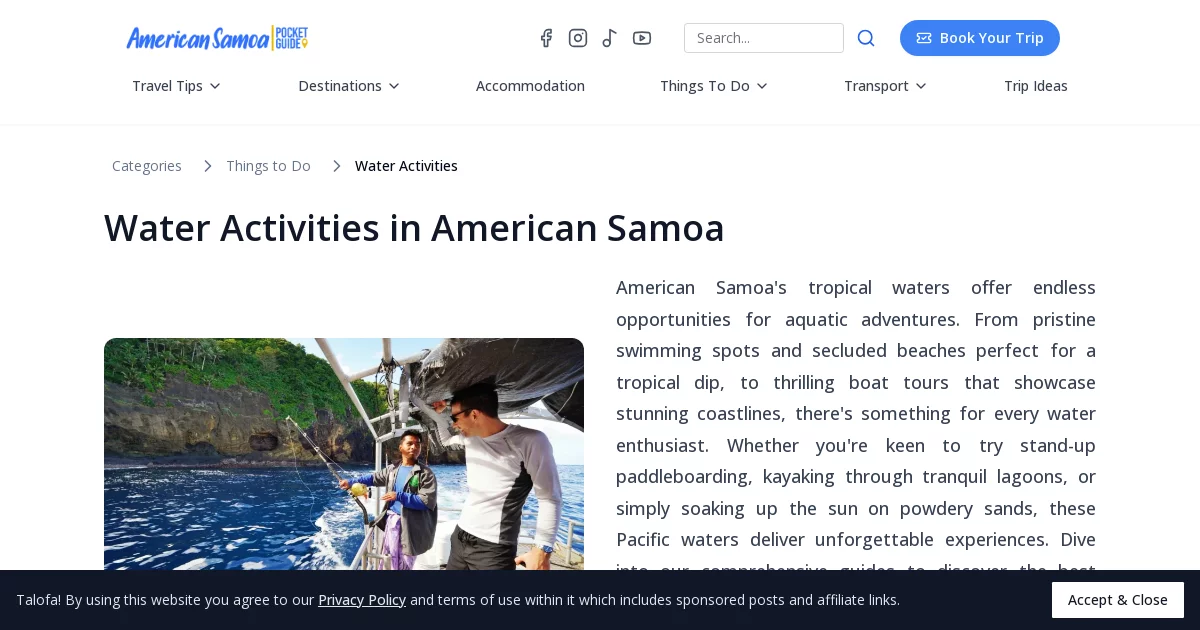 Water Activities on American Samoa's Largest Travel Guide