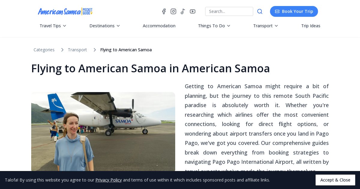 Learn About Flying to American Samoa on Am Sam Pocket Guide
