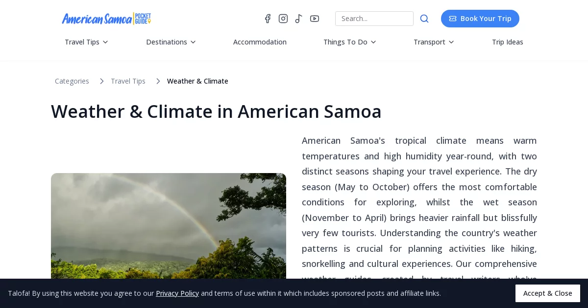 Weather & Climate on American Samoa's Largest Travel Guide
