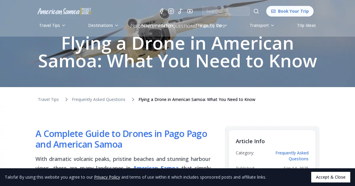 Flying a Drone in American Samoa: What You Need to Know | American ...