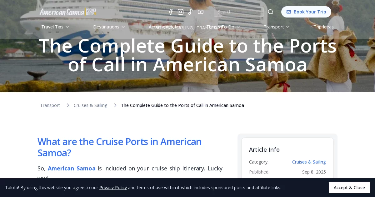 The Complete Guide to the Ports of Call in American Samoa | American ...