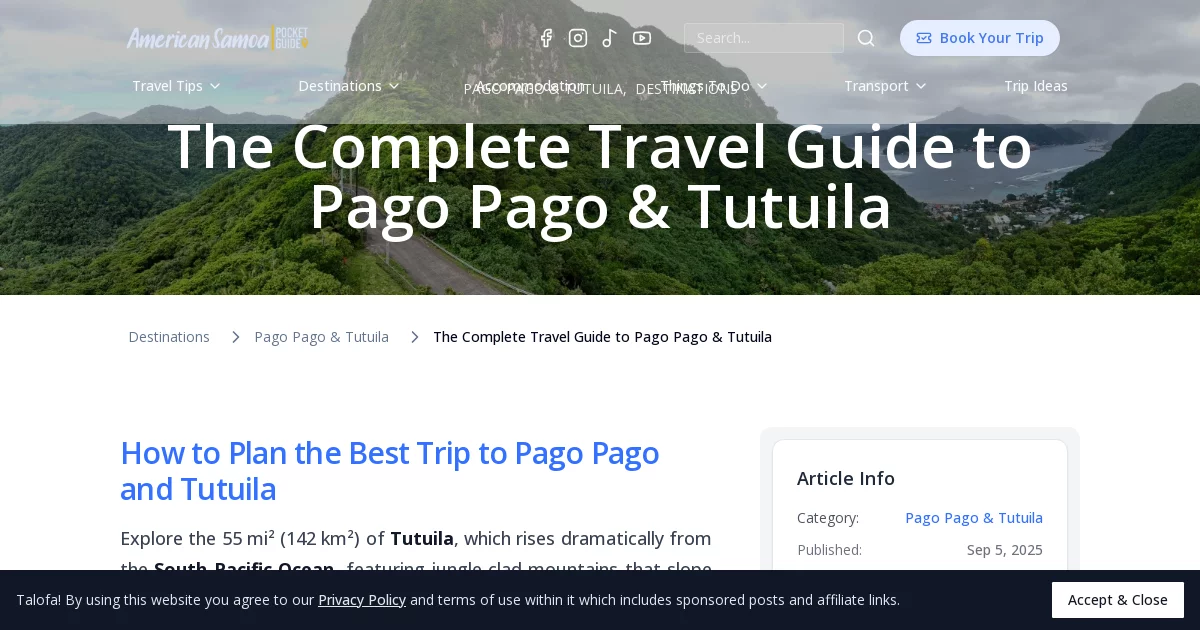 The Complete Travel Guide to Pago Pago & Tutuila 🌺 [2026] | American ...