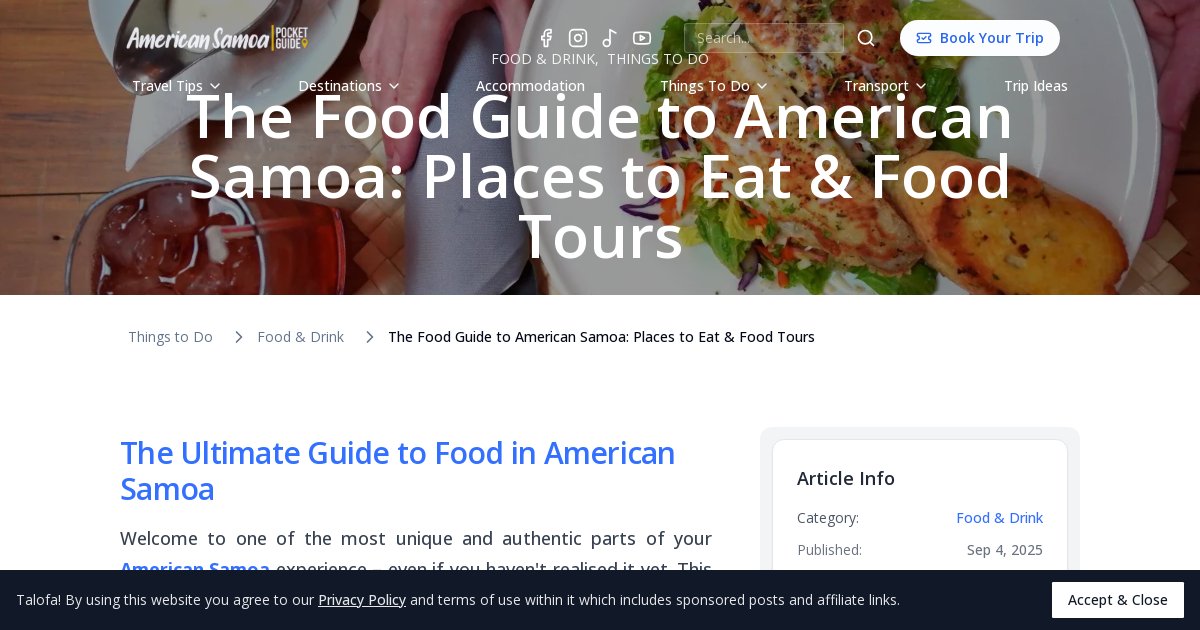 The Food Guide to American Samoa: Places to Eat & Food Tours [2026 ...