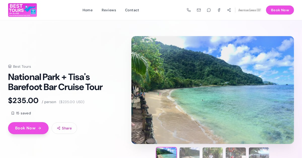 National Park + Tisa's Barefoot Bar Cruise Tour | Best Tours