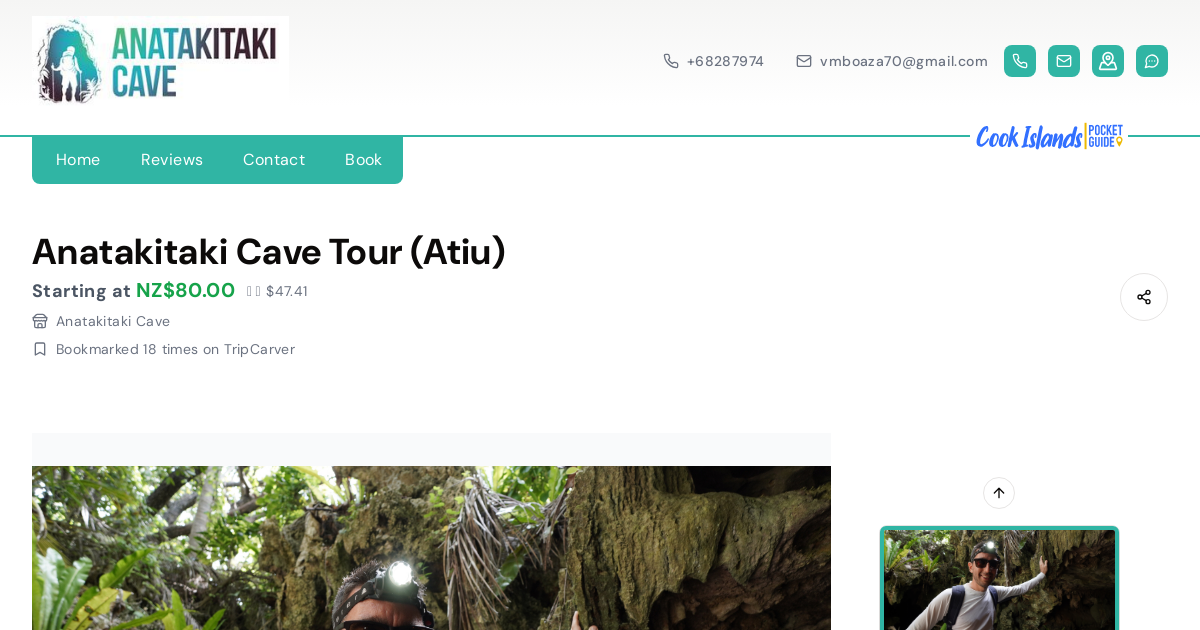 Anatakitaki Cave Tour (Atiu) | Anatakitaki Cave