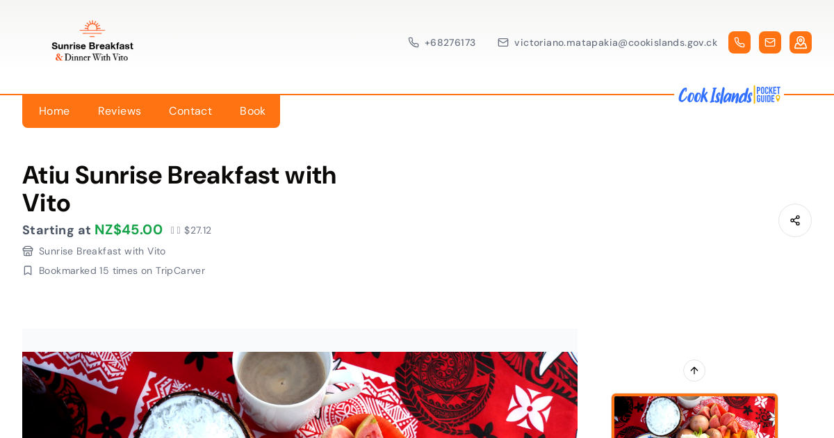 Atiu Sunrise Breakfast with Vito | Sunrise Breakfast with Vito