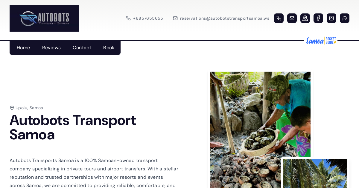 Autobots Transport Samoa - Book Now!