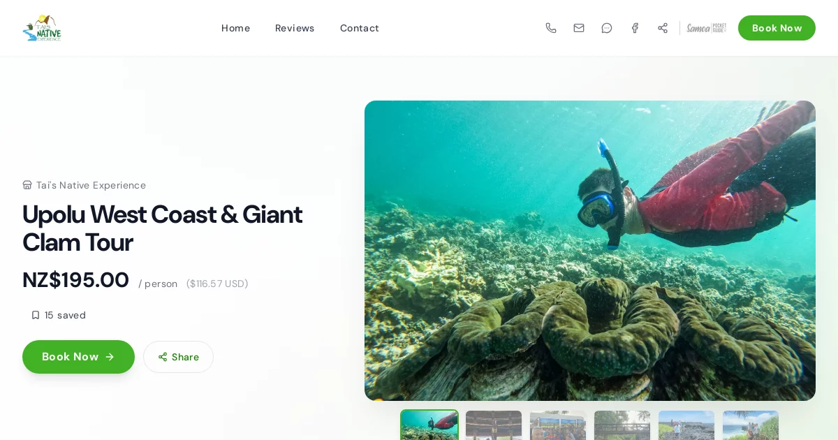 Upolu West Coast & Giant Clam Tour | Tai's Native Experience