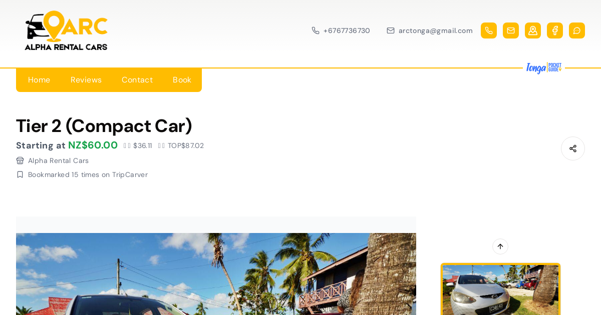 Tier 2 (Compact Car) | Alpha Rental Cars